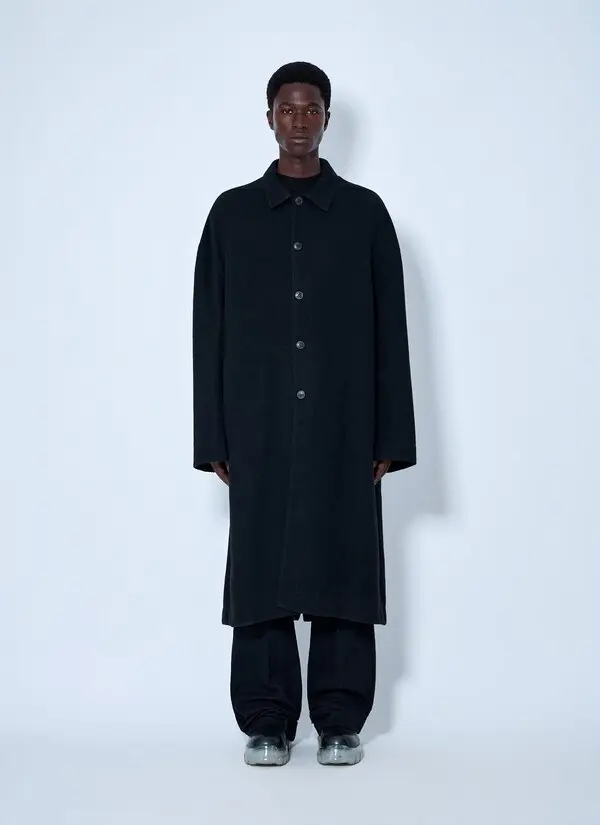 Rick Owens Buttoned Brad Coat - Black