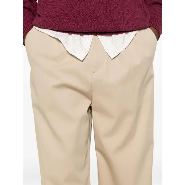 A.p.c. Cotton Pleated Trousers - Cream