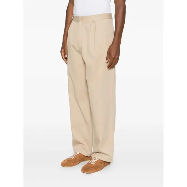 A.p.c. Cotton Pleated Trousers - Cream