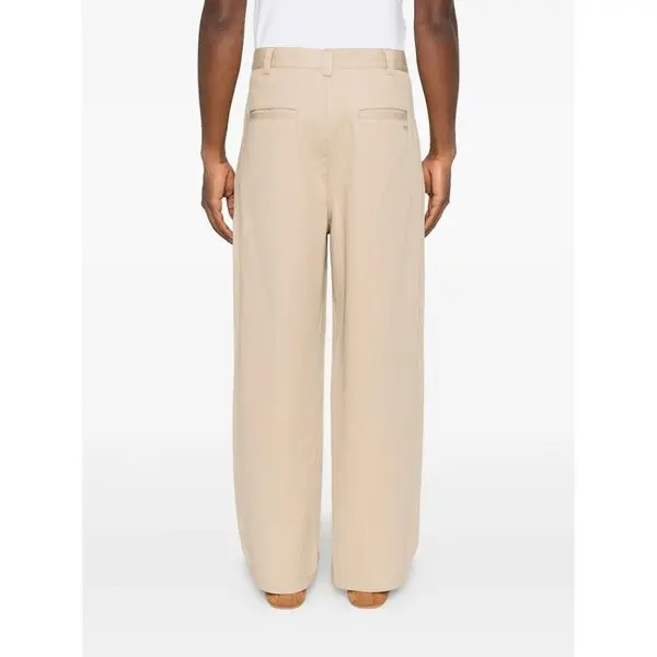 A.p.c. Cotton Pleated Trousers - Cream