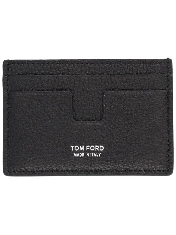 TOM FORD Leather Card Holder - Black
