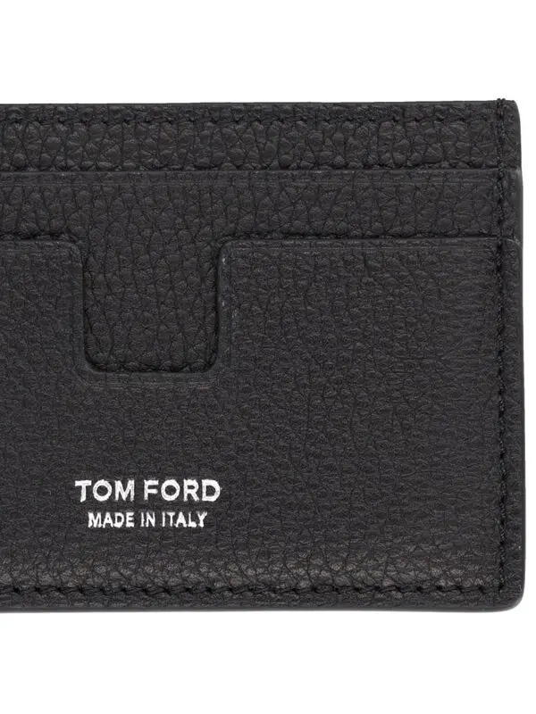 TOM FORD Leather Card Holder - Black