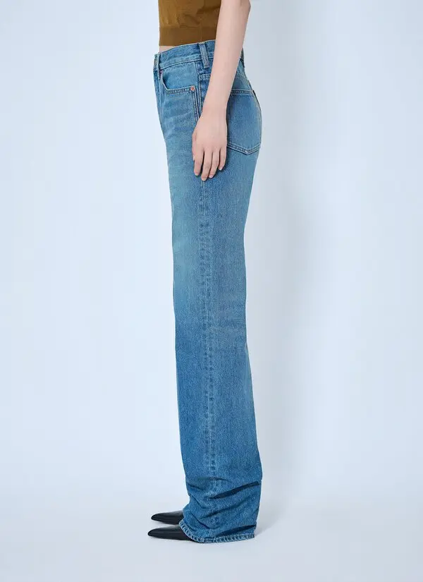 Saint Laurent Flared High-waisted Five-pocket Jeans