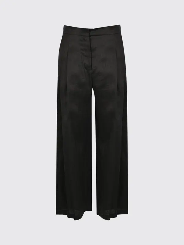 Max Mara Cropped Linen Palazzo Trousers