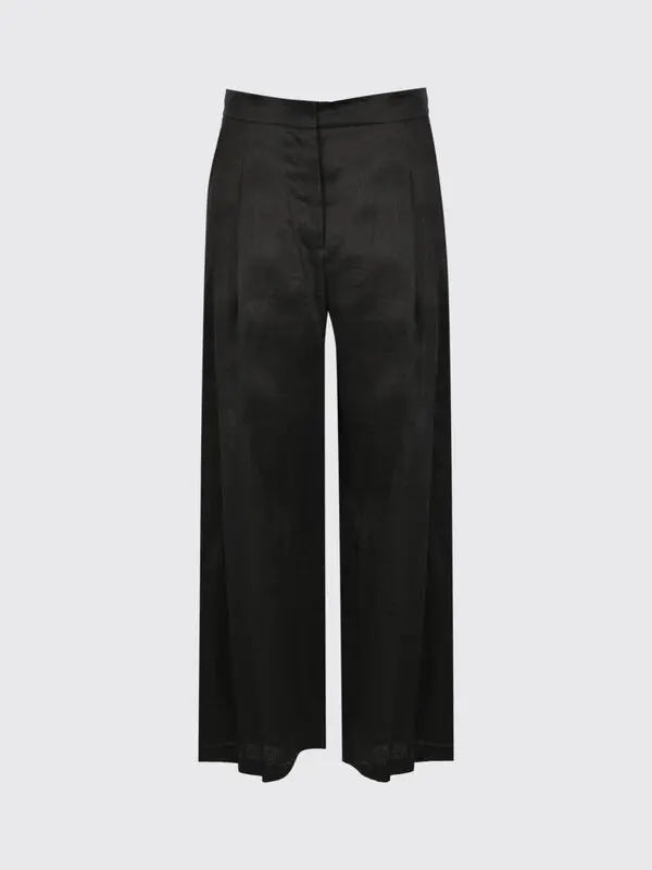 Max Mara Cropped Palazzo Trousers - Black