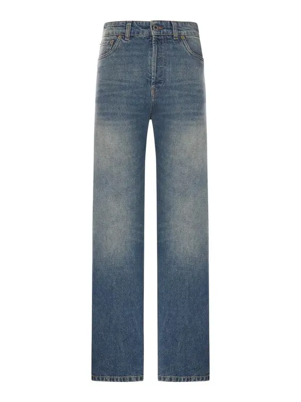Miu Miu Five Pocket Straight Leg Jeans - Blue
