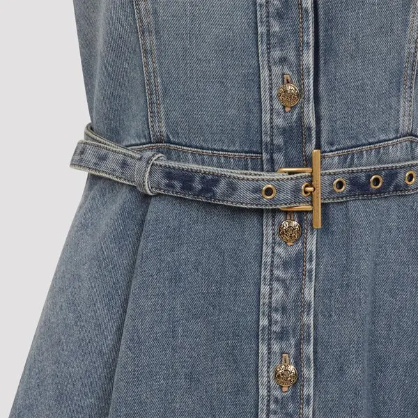 Alexander McQueen Denim Mini Dress