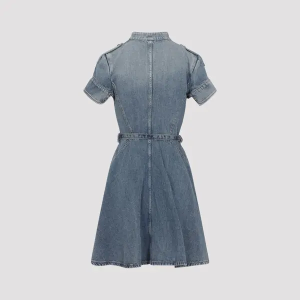 Alexander McQueen Denim Mini Dress - Blue