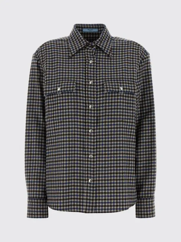Prada Checked Virgin Wool Shirt
