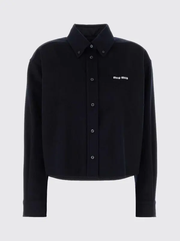 Miu Miu Virgin Wool And Cashmere Shirt - Blue