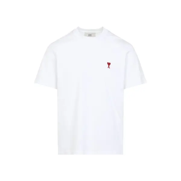 AMI Paris Classic Red T-shirt - White