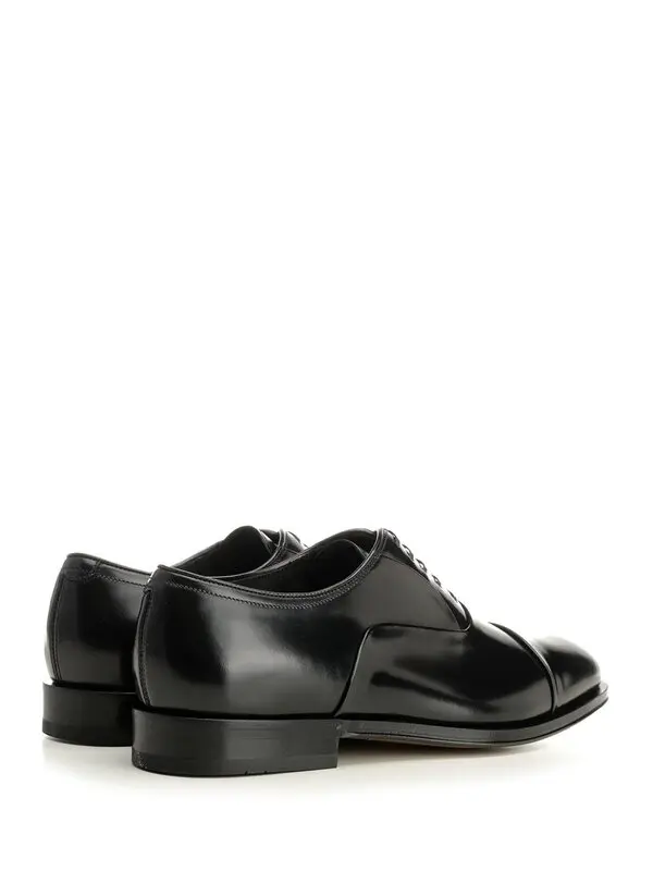 FERRAGAMO Leather Cap Toe Oxford Shoes