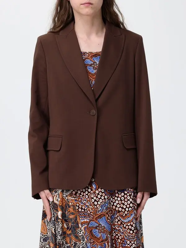 Max Mara Single-breasted Jersey Blazer - Brown