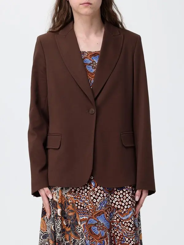 Max Mara Single-breasted Jersey Blazer - Brown