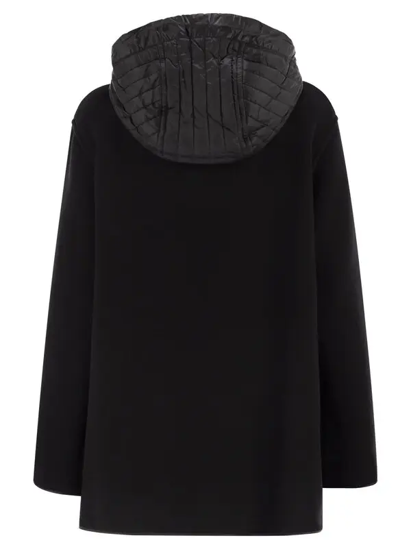FAY Two-material Wool And Cashmere Caban Coat