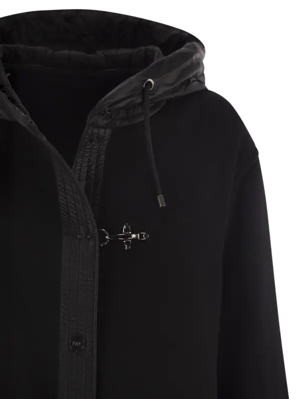 FAY Two-material Wool And Cashmere Caban Coat