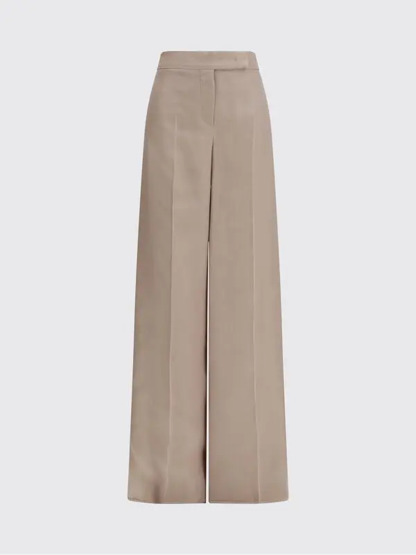 Max Mara Taffeta Palazzo Trousers - Brown