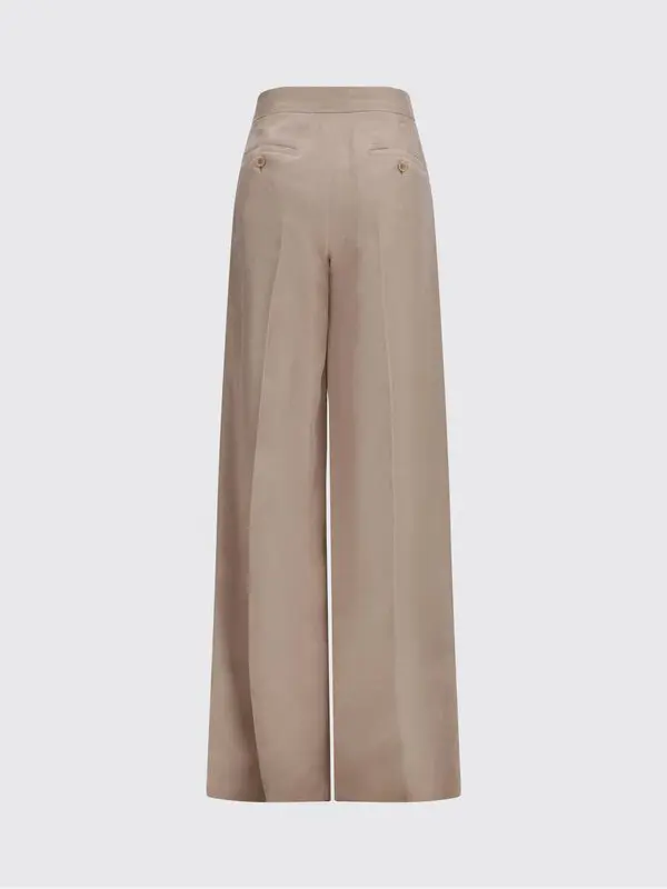 Max Mara Taffeta Palazzo Trousers - Brown