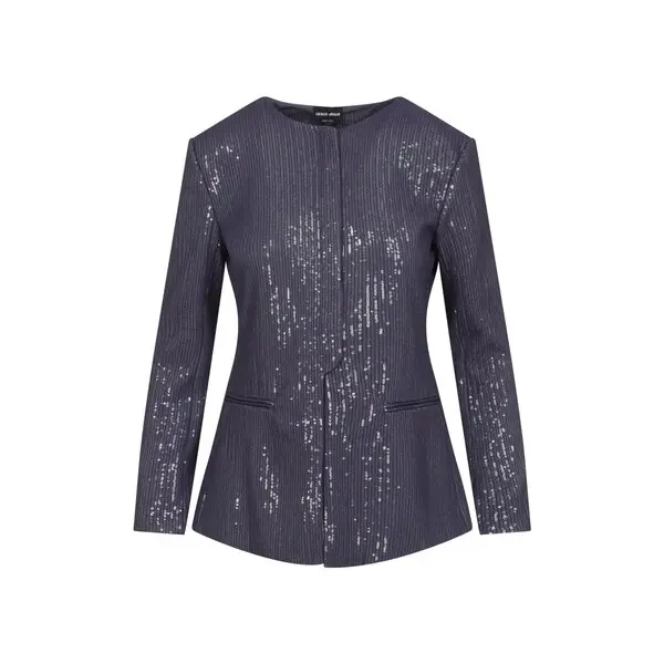 Giorgio Armani Sequined Jersey Jacket - Multicolor