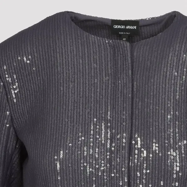 Giorgio Armani Sequined Jersey Jacket - Multicolor