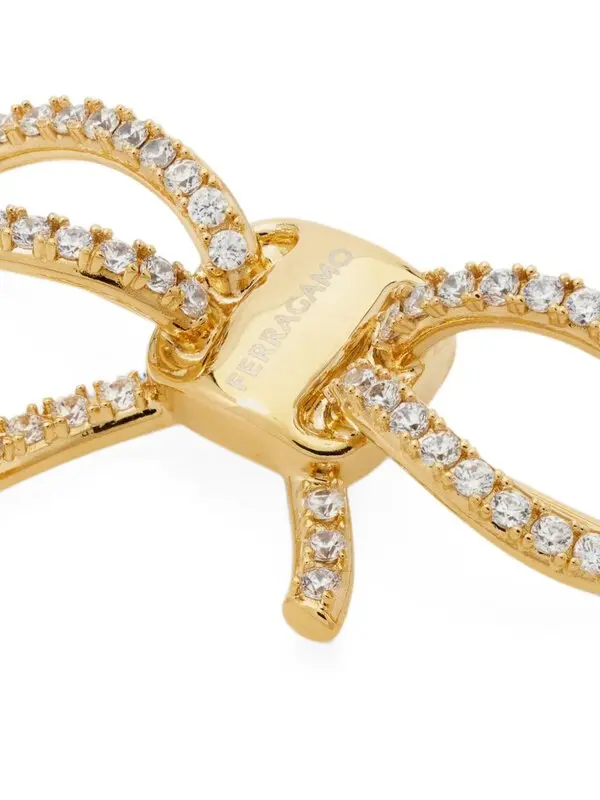 FERRAGAMO Bow Strass Pin