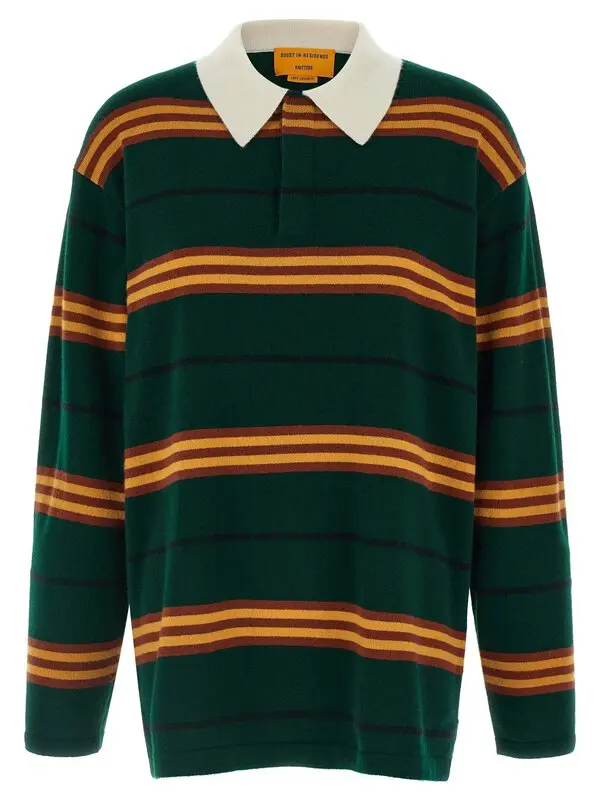 Guest In Residence Striped Rugby' Polo Shirt - Green