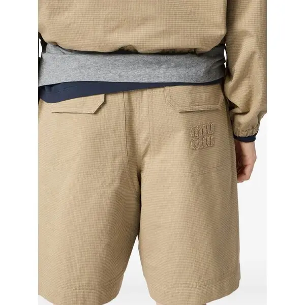 Miu Miu Tailored Bermuda Shorts - Cream
