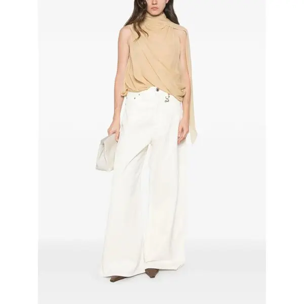 Sportmax Denim Wide-leg Jeans - White
