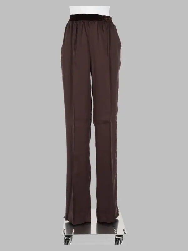 TOM FORD Silk Trousers - Brown