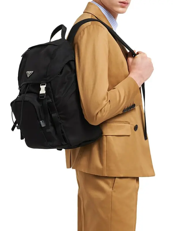 Prada Backpack In Re-nylon And Saffiano Leather