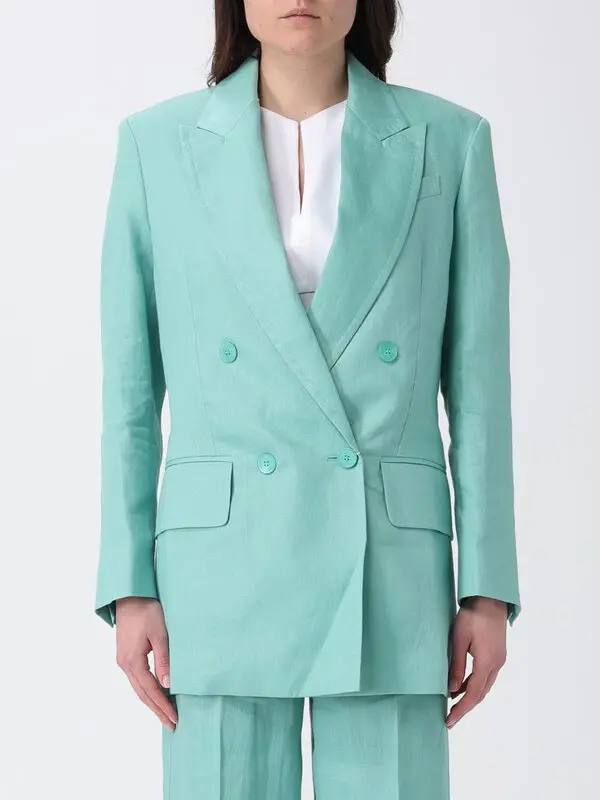 Max Mara Double-breasted Denim Blazer - Blue