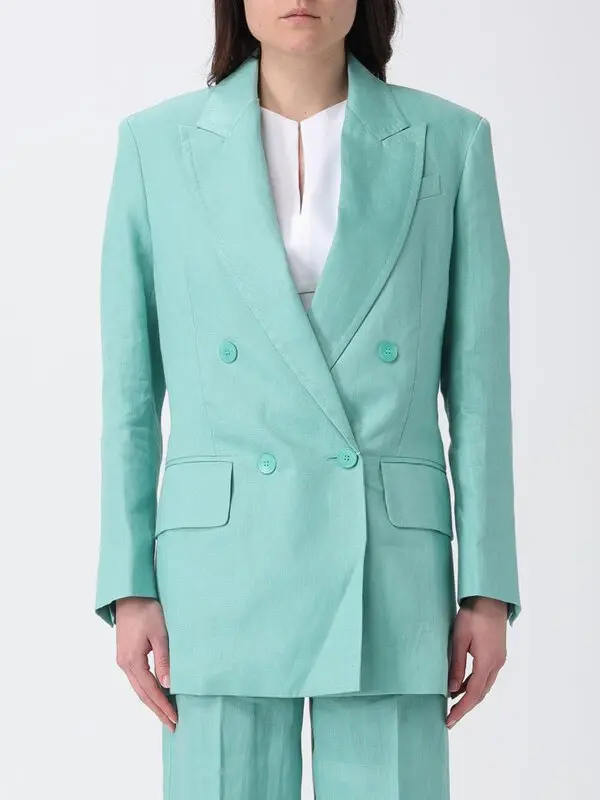 Max Mara Double-breasted Denim Blazer - Blue