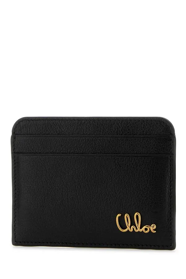 Chloé Leather Card Holder - Black