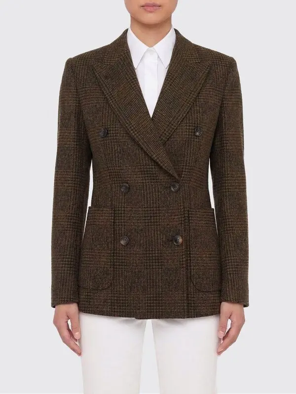 Max Mara Wool Blend Double-breasted Blazer - Brown