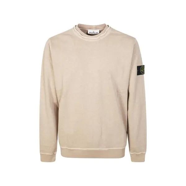Stone Island Crew Neck Sweatshirt - Cream