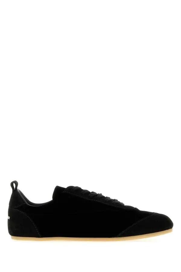 JIL SANDER Velvet And Suede Etage Sneakers - Black