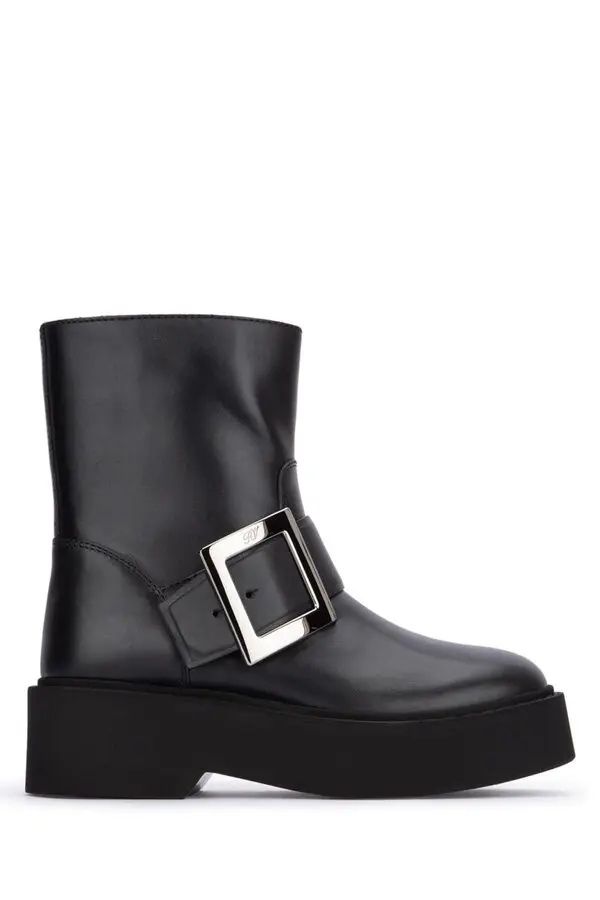 ROGER VIVIER Viv Rangers High Met Bikers Bootie - Multicolor