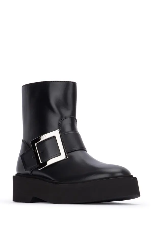 ROGER VIVIER Viv Rangers High Met Bikers Bootie - Multicolor