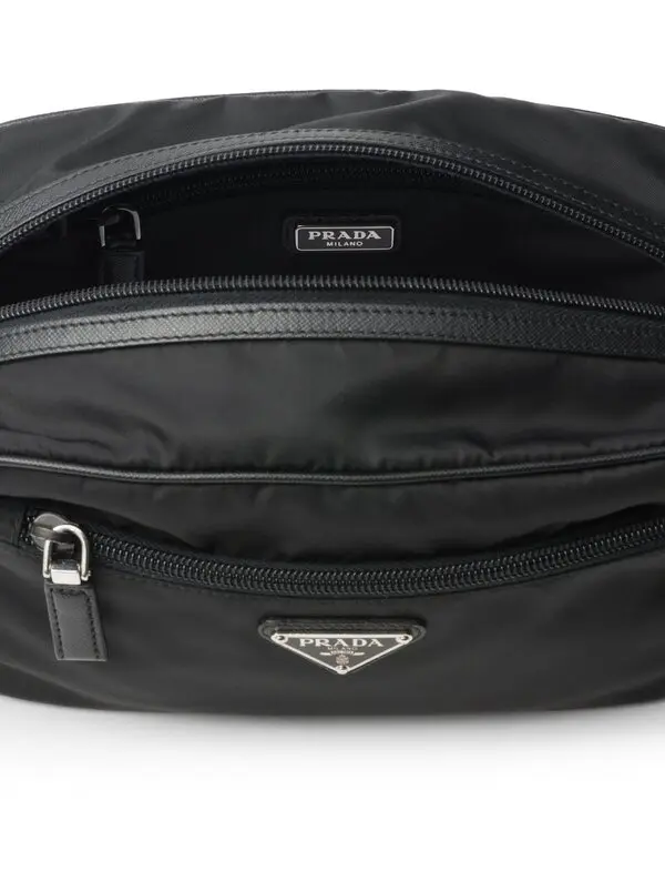 Prada Travel Pouch In Re-nylon And Saffiano