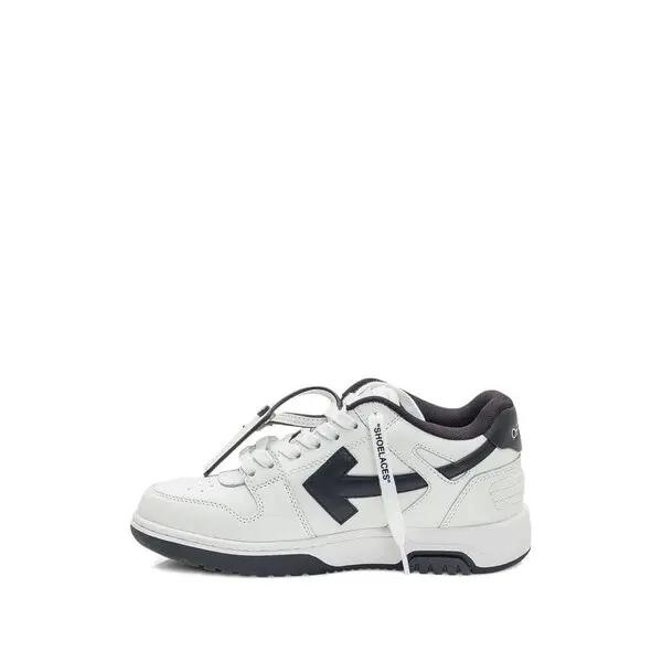 Off-White Leather Low Top Sneakers - White