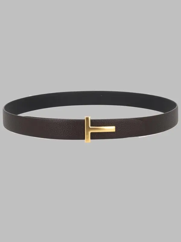 TOM FORD Cintura T Icon In Pelle Fiore - Brown