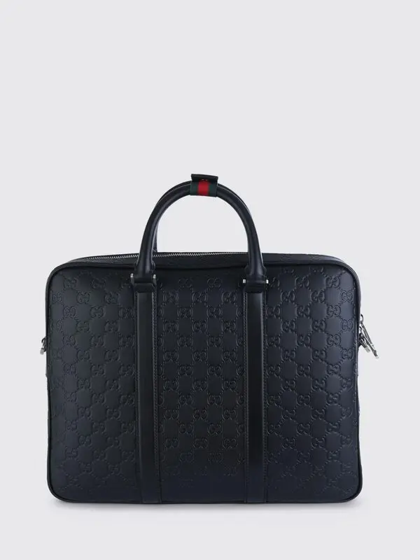 Gucci Gg Calfskin Business Bag - Black
