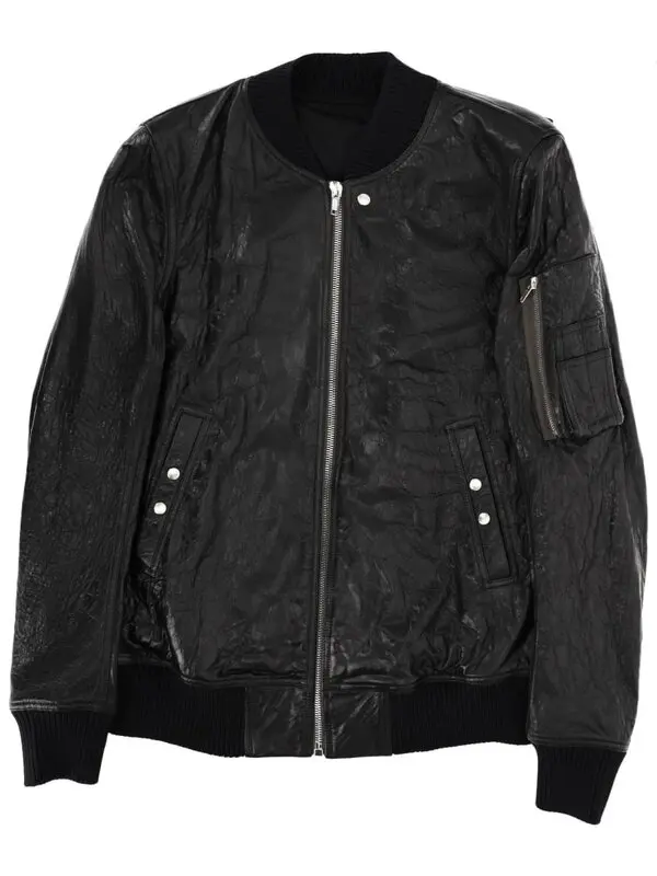 Rick Owens Bomber Jacket Classic Flight - Black