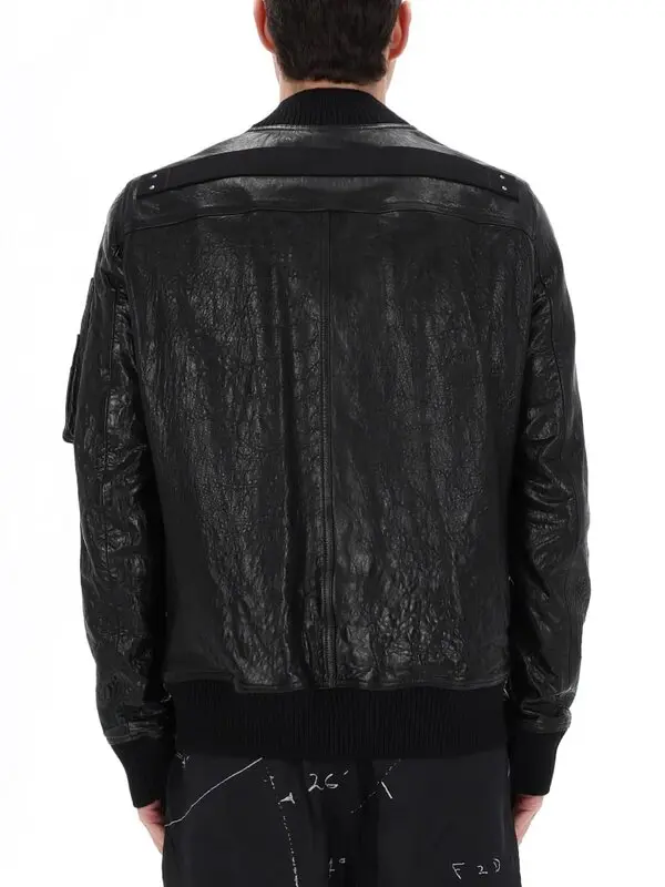 Rick Owens Bomber Jacket Classic Flight - Black