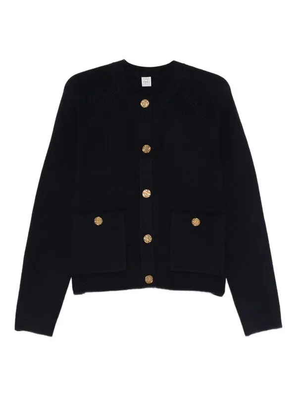 TOTEME Hammered Button Cardigan - Blue