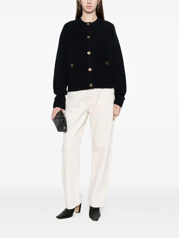 TOTEME Hammered Button Cardigan - Blue