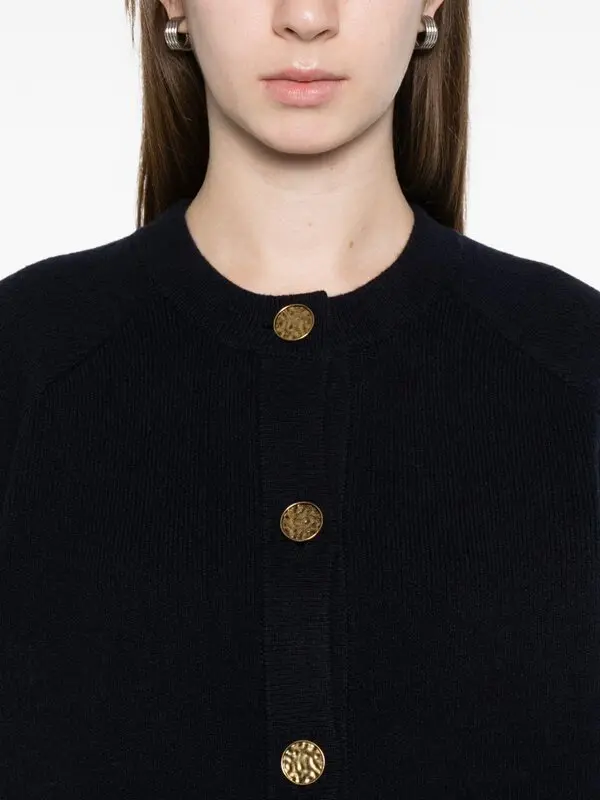 TOTEME Hammered Button Cardigan - Blue