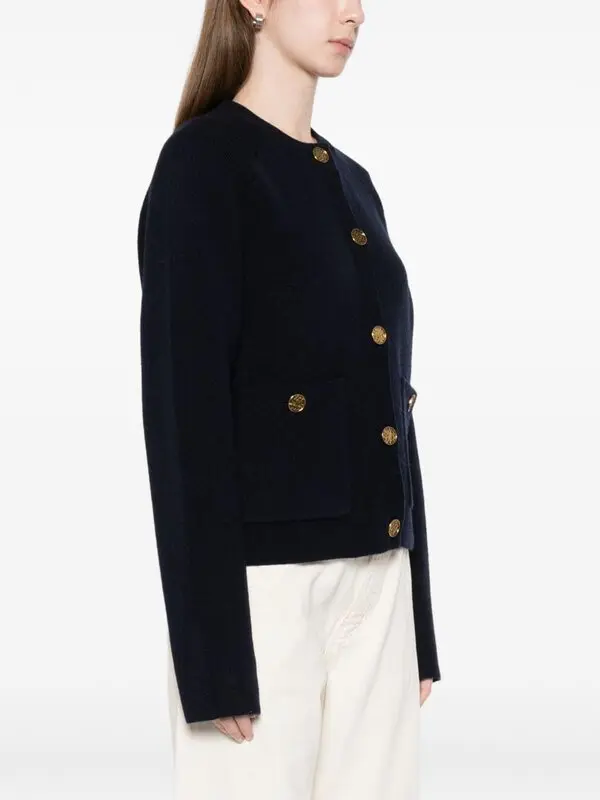 TOTEME Hammered Button Cardigan - Blue