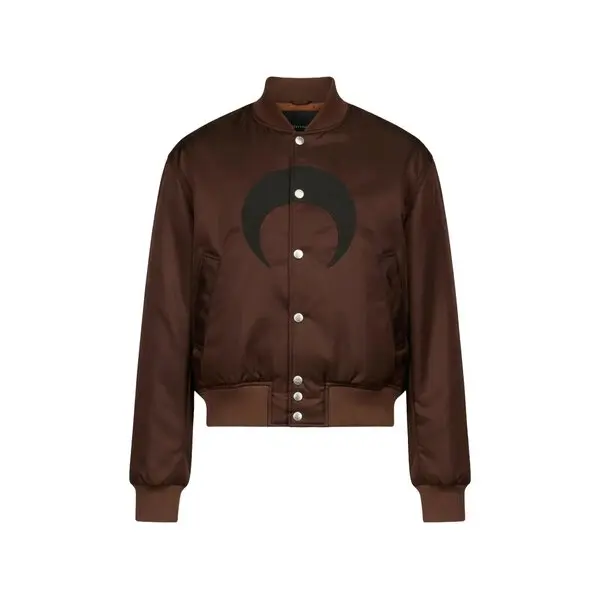 MARINE SERRE Moon Motif Bomber Jacket - Brown