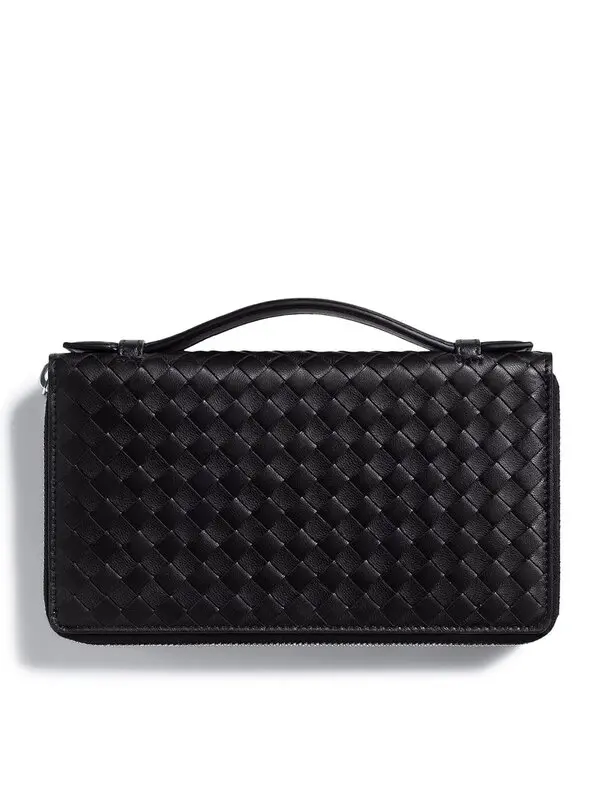 Bottega Veneta Small Woven Zip Organizer